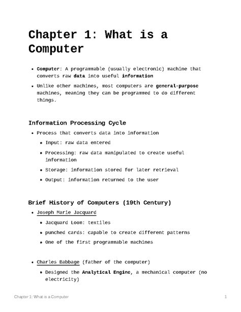 Chapter 1 What Is A Computer Chapter 1 What Is A Computer Computer