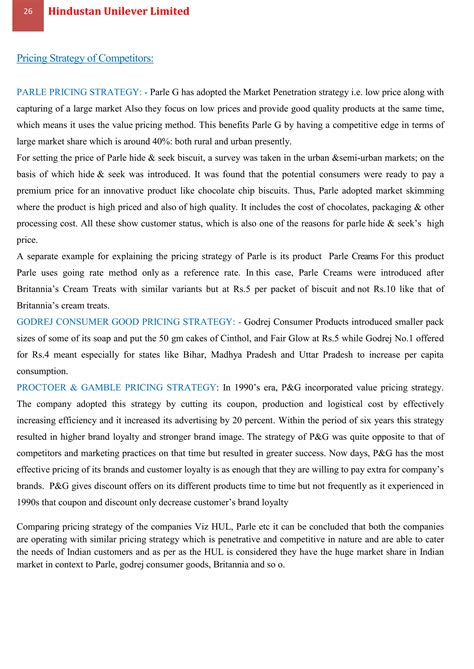 Hul Product Mix Pdf