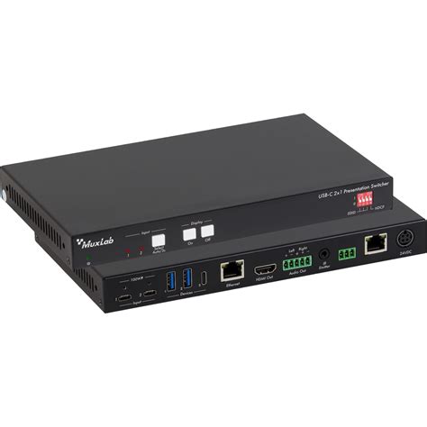 MuxLab 500531 USB C 2x1 18Gbps Presentation Switcher