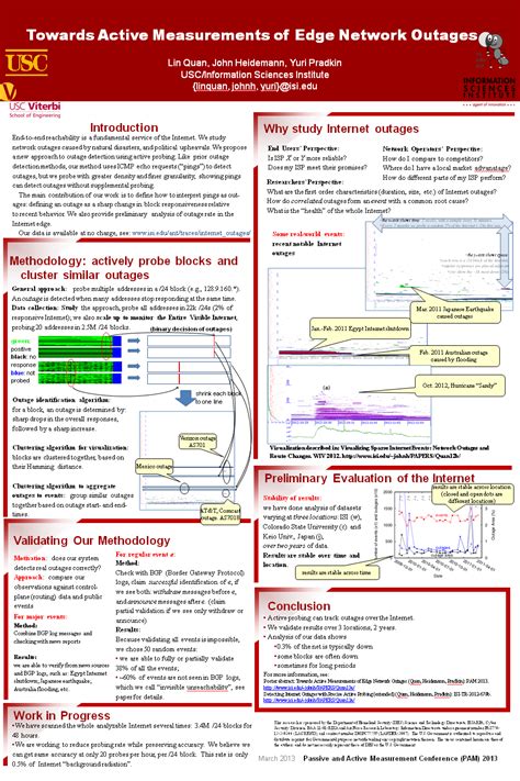 New Poster Poster Abstract Towards Active Measurements Of Edge Network Outages” In Pam 2013