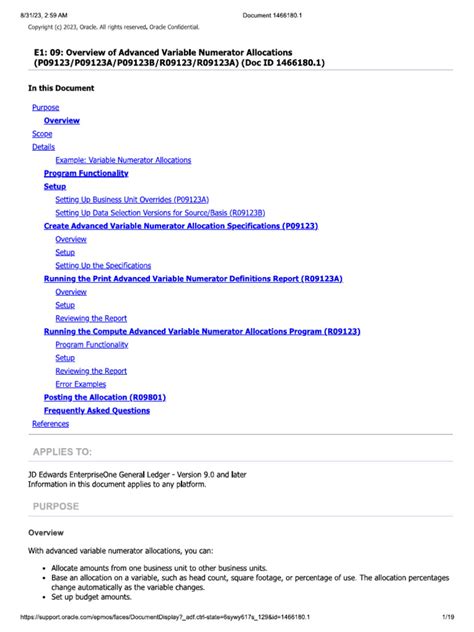 Advanced Variable Numerator Allocation Pdf