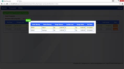 Aplikasi Penjualan Barang Kasir Simple POS YukCoding