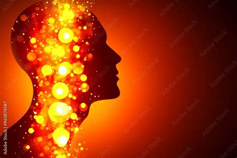 Visual Cortex Retinal Afterimage And Gamma Waves Silhouetted Profile
