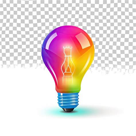 Premium PSD Light Bulb Icon Vector Idea Sign Solution Thinking Concept Colorful Template