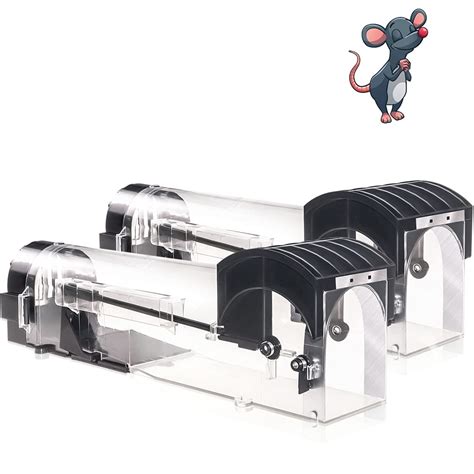Humane Mouse Traps, 12 inches Enlarged No Kill Rat Live Traps for Chipmunks, Reusable Catch and ...