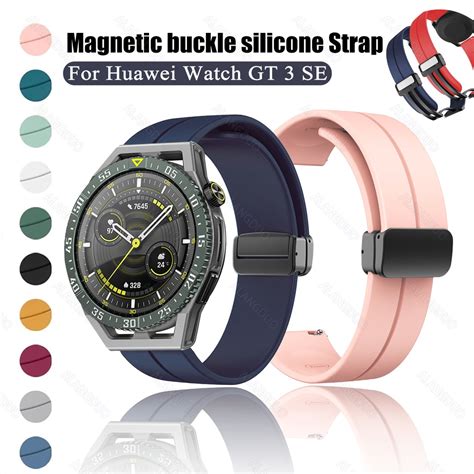Silicone Strap For Huawei Watch Gt Se Gt Gt Gt Gt E Pro Mm Mm Mm Magnetic Buckle
