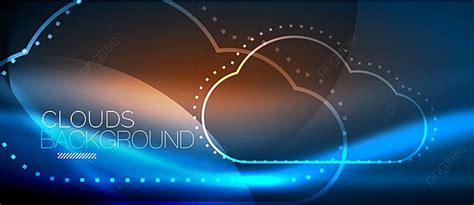Vector Cloud Computing Blue Network Background Concept Cloud Security Background Image For