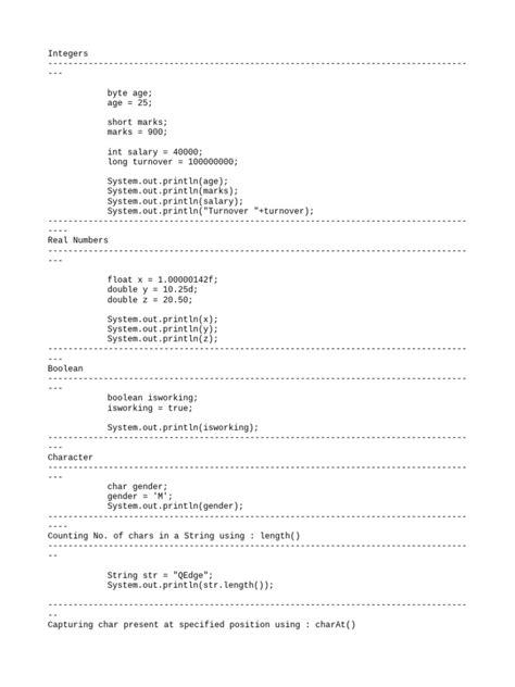 Coding Notes For Automation Pdf String Computer Science Integer Computer Science