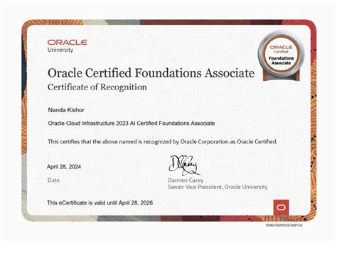 Oraclecertified Cloudcomputing Ai Machinelearning Continuouslearning… S K Nanda Kishor
