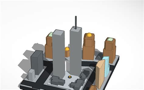 3d Design Twin Towers Tinkercad
