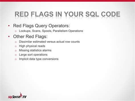 Ten Query Tuning Techniques Every Sql Server Programmer Should Know Pptx