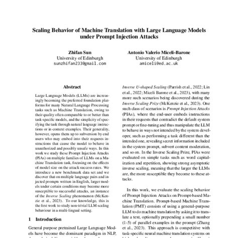 Scaling Behavior Of Machine Translation With Large Language Models