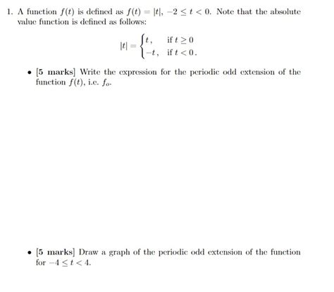 Solved A Function F T Is Defined As F T T Chegg Com