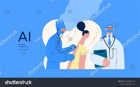Artificial Intelligence Medicine Modern Flat Vector Stock Vector Royalty Free 2306645101