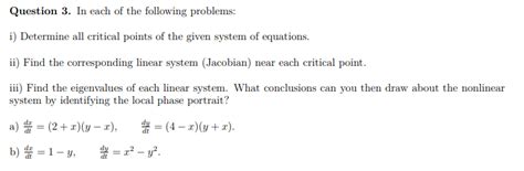Solved Question In Each Of The Following Problems I Chegg