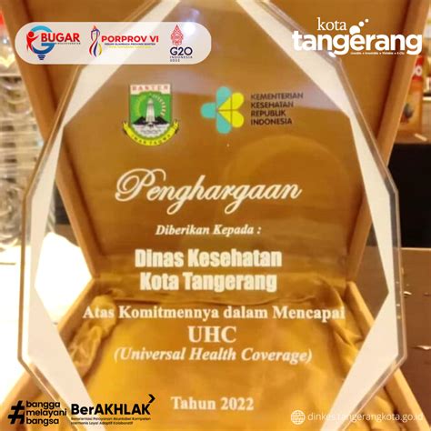 Dinkes Penghargaan Komitmen Universal Health Coverage Uhc 2022