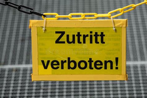 A Warning Sign Says Access Is Prohibited Stock Image Image Of Iron Protection