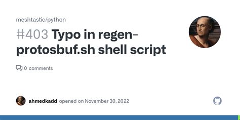 Typo In Regen Protosbufsh Shell Script · Issue 403 · Meshtastic