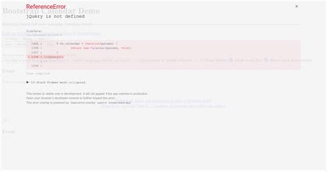 Bootstrap Calendar Codesandbox