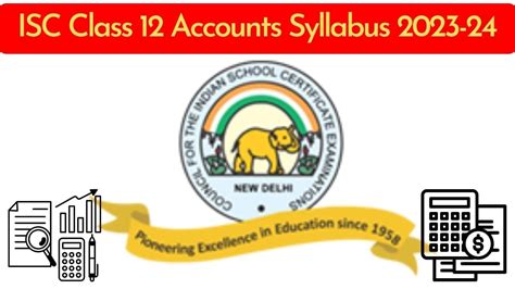 Isc Class 12 Accounts Syllabus 2022 2024 Download Class 12th Revised