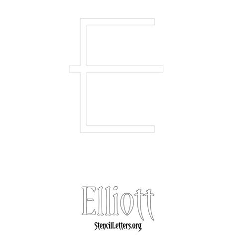 Elliott Free Printable Name Stencils With 6 Unique Typography Styles