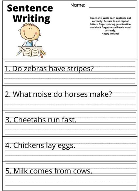4th Grade Writing Printable