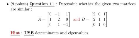 solved 9 points question 11 determine whether the given