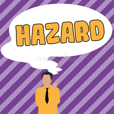 Conceptual Display Hazard Word For Account Or Statement Describing The