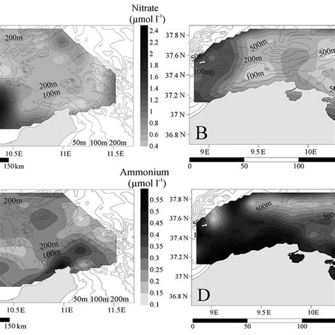Spatial Distribution Of Dissolved Inorganic Nitrogen Nitrate A Download Scientific Diagram