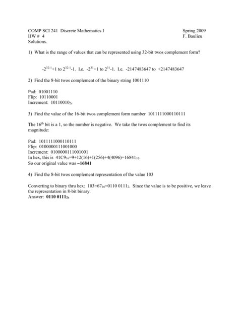 Comp Sci 241 Discrete Mathematics I