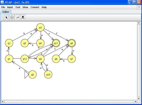 jflap building a finite automaton