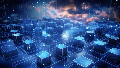 Premium Photo Cloud Computing Concept 3d Rendering Toned Image Double Exposure