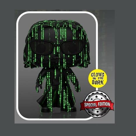 Funko Pop Movies The Matrix Resurrections Neo In The Matrix Glows In The Dark Special