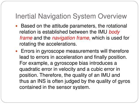 PPT Inertial Navigation System Overview Mechanization Equation PowerPoint Presentation ID
