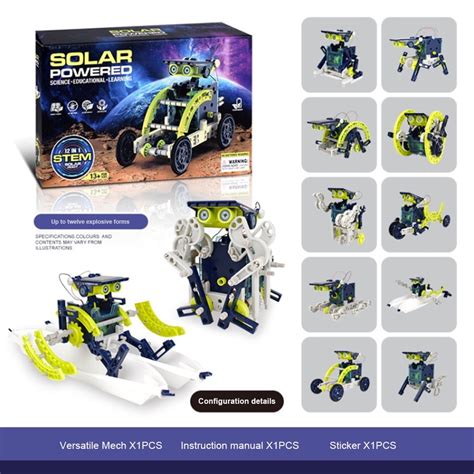 Titoumi 12 In 1 Solar Robot Kit Toys Solar Powered Robotics