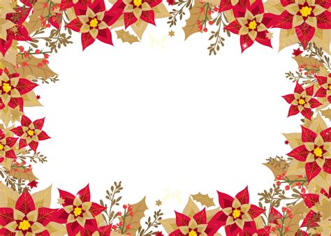Golden Christmas Poinsettia Background Christmas Poinsettia