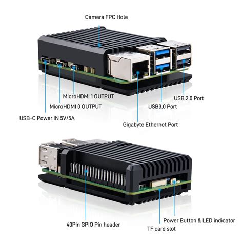 getuscart geeekpi aluminum heatsink case for raspberry pi 5 aluminum