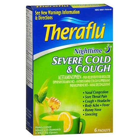 Buy Theraflu Severe Cold Cough Nighttime Packets Honey Lemo Online At