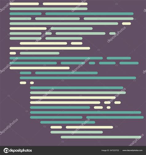 Code Screen Vector Illustration Flat Cartoon Coding Lines Simulation Stock Vector By ©yuriy