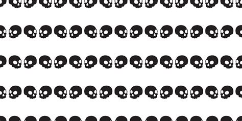 두개골 교차 뼈 원활한 패턴 벡터 할로윈 해 적 뼈 유령 타일 배경 반복 벽지 스카프 고립 된 만화 일러스트 레이 션 검은색에