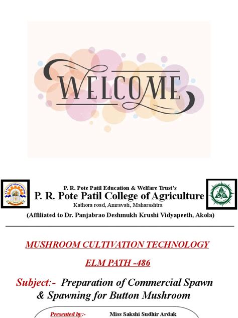 Button Mushroom Spawn Preparation Guide Pdf Mushroom Agriculture