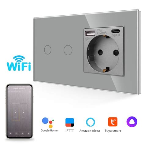 Вопросы и ответы о Wifi Сенсорный выключатель комби для Алисы 2 клавиша 1 розетка 2 поста с