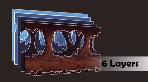 2d cave parallax background