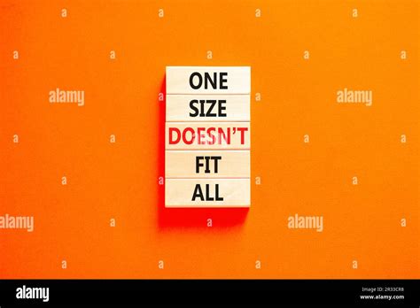 One Size Does Not Fit All Symbol Concept Words One Size Does Not Fit