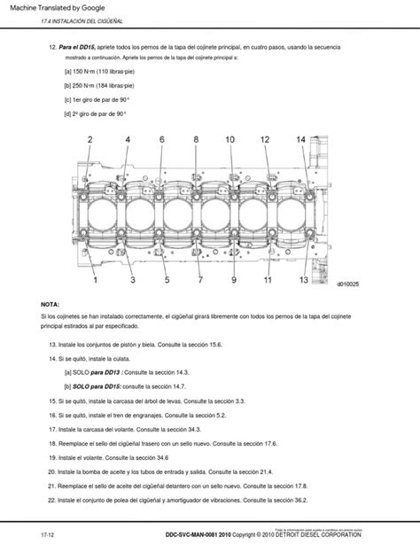 Español Parte 2 002 Detroit Dd13 Dd15 Dd16 Epa0710 Engine Workshop Manual 1 242 442 Pdf