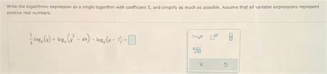 Solved Write The Logarithmic Expression As A Single Chegg