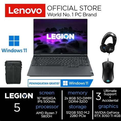 Jual Lenovo Legion Pro Ach Id Ryzen H Gb Gb Ssd Wqxga W Shopee Indonesia