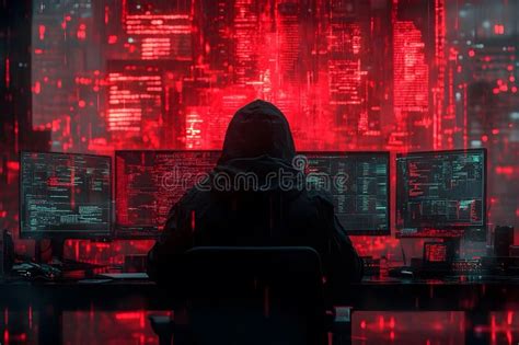 A Dramatic Portrait Of A Hacker Their Face Partially Obscured By The Shadow Of A Hood