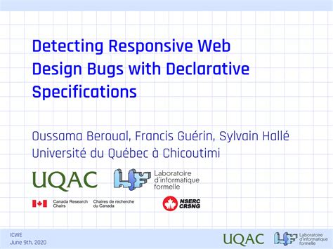 Detecting Responsive Web Design Bugs With Declarative Specifications Ppt