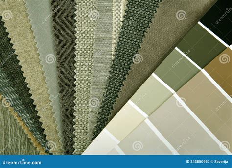 Fabric Swatches Choice For Interior Design Stock Image Image Of